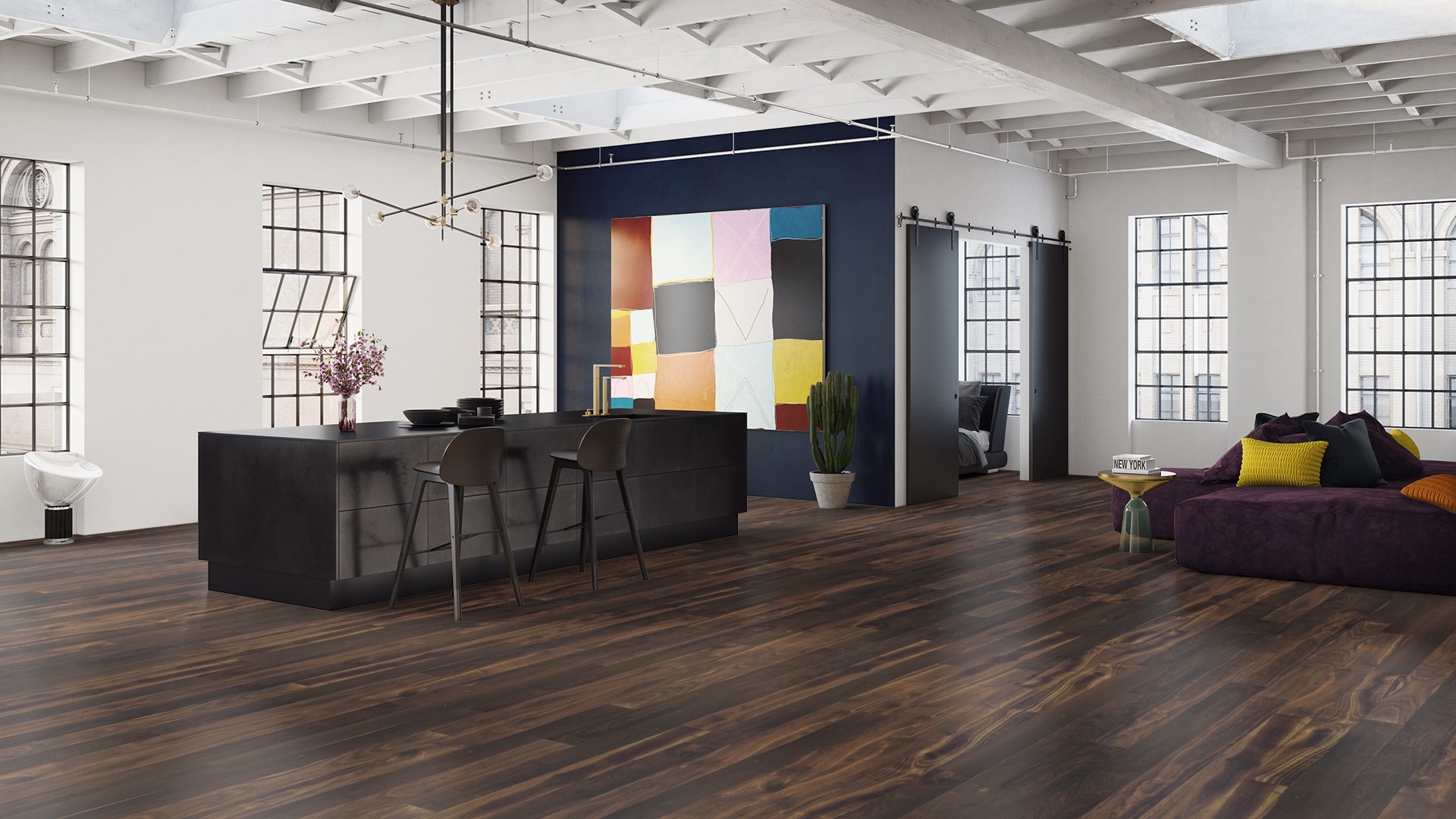 Junckers Massiv plank Moseeg - Variation Ultramat lakeret 20,5 mm.